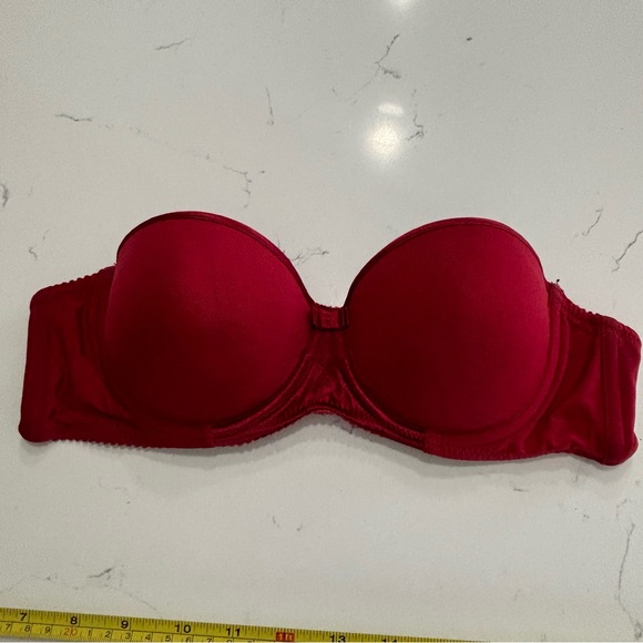 Newport News | Intimates & Sleepwear | Elegant Red Strapless Bra Pushup ...